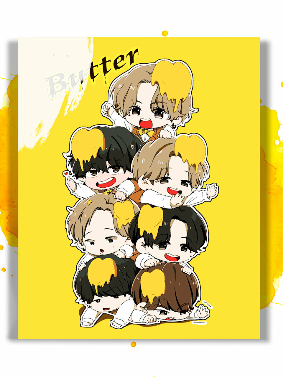 Картина по номерам на холсте BTS Butter Art, 40 х 60 см