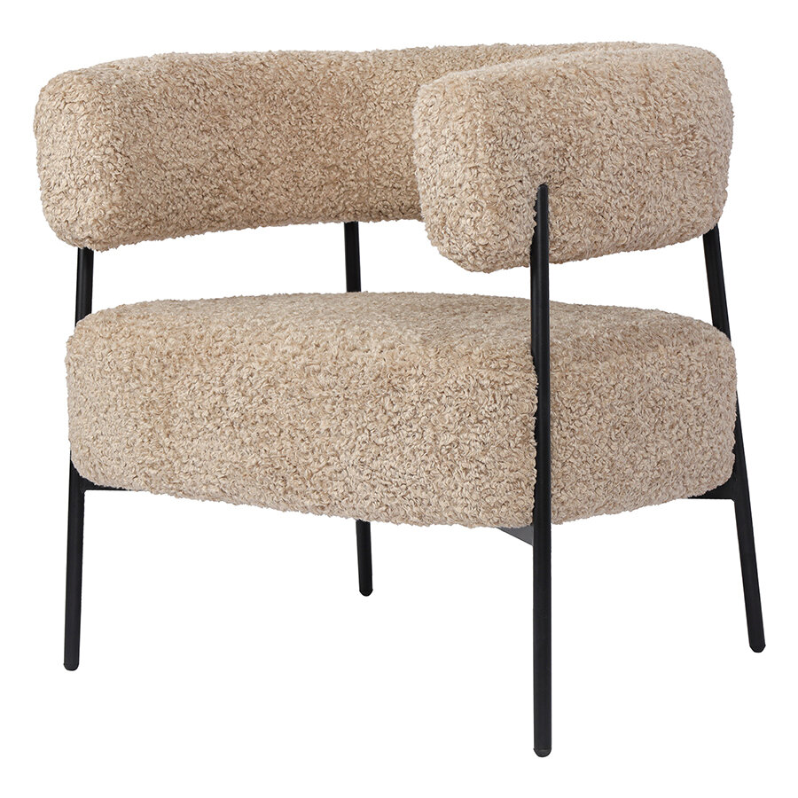 Кресло HugMe букле на ножках низкое мягкое Bergenson Bjorn BB0000687