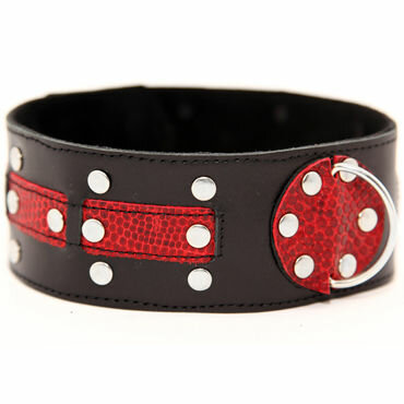 98001 BDSM Арсенал ошейник. С контрастными вставками