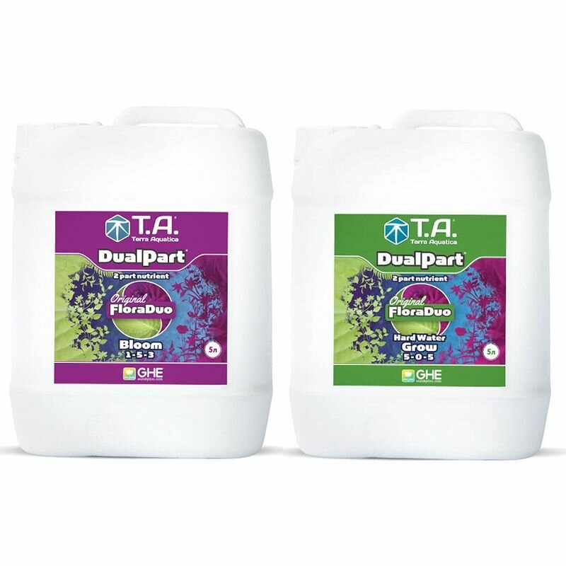 Комплект удобрений Terra Aquatica DualPart Grow HW + Bloom 5 л