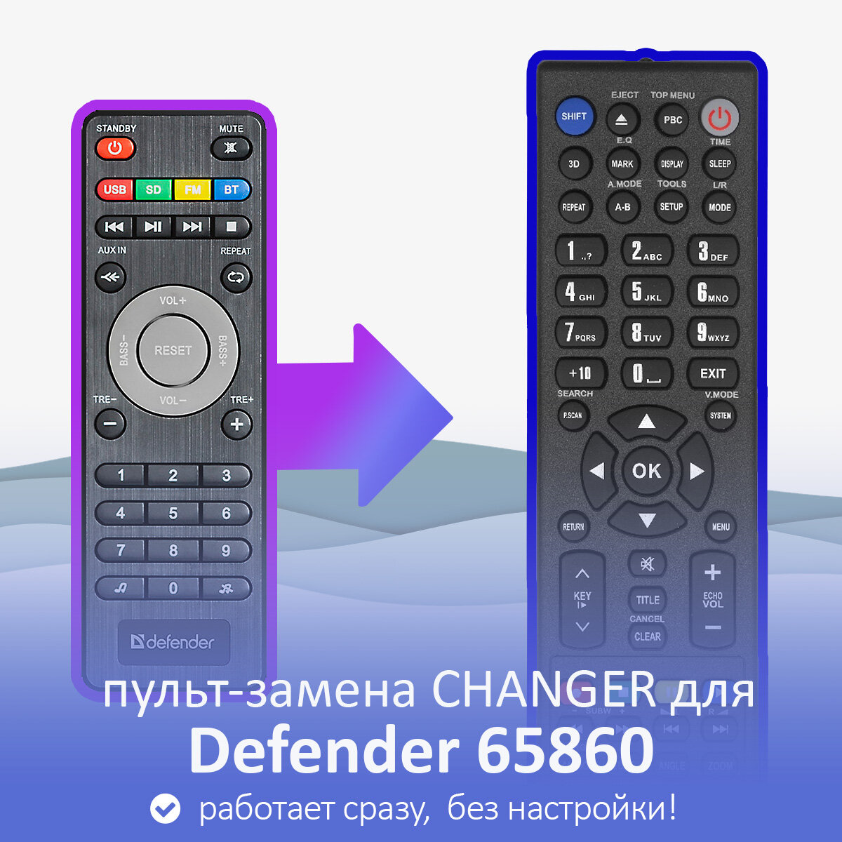 Пульт-замена для Defender G60