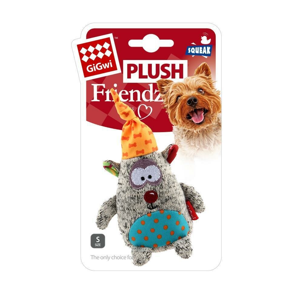75401 Игрушка для собак Медведь с пищалкой 10см, серия PLUSH FRIENDZ, Gigwi