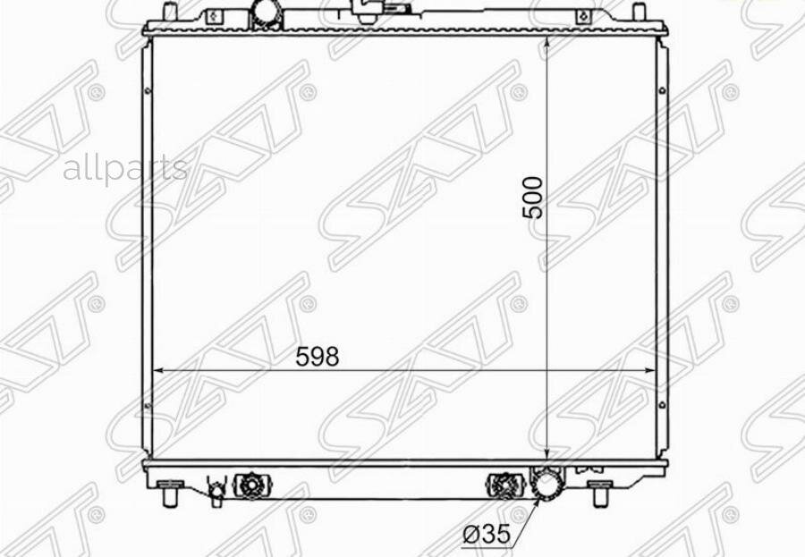 SAT MC0006-2.8-L Радиатор Mitsubishi Pajero 91-00