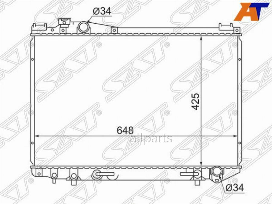 SAT TY0006-140 Радиатор Toyota Crown 87-99 / Crown Majesta 91-95