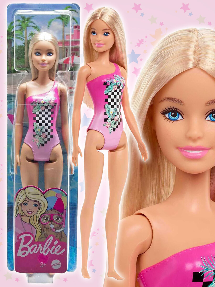 Кукла Барби серия Barbie Пляж в розовом купальнике