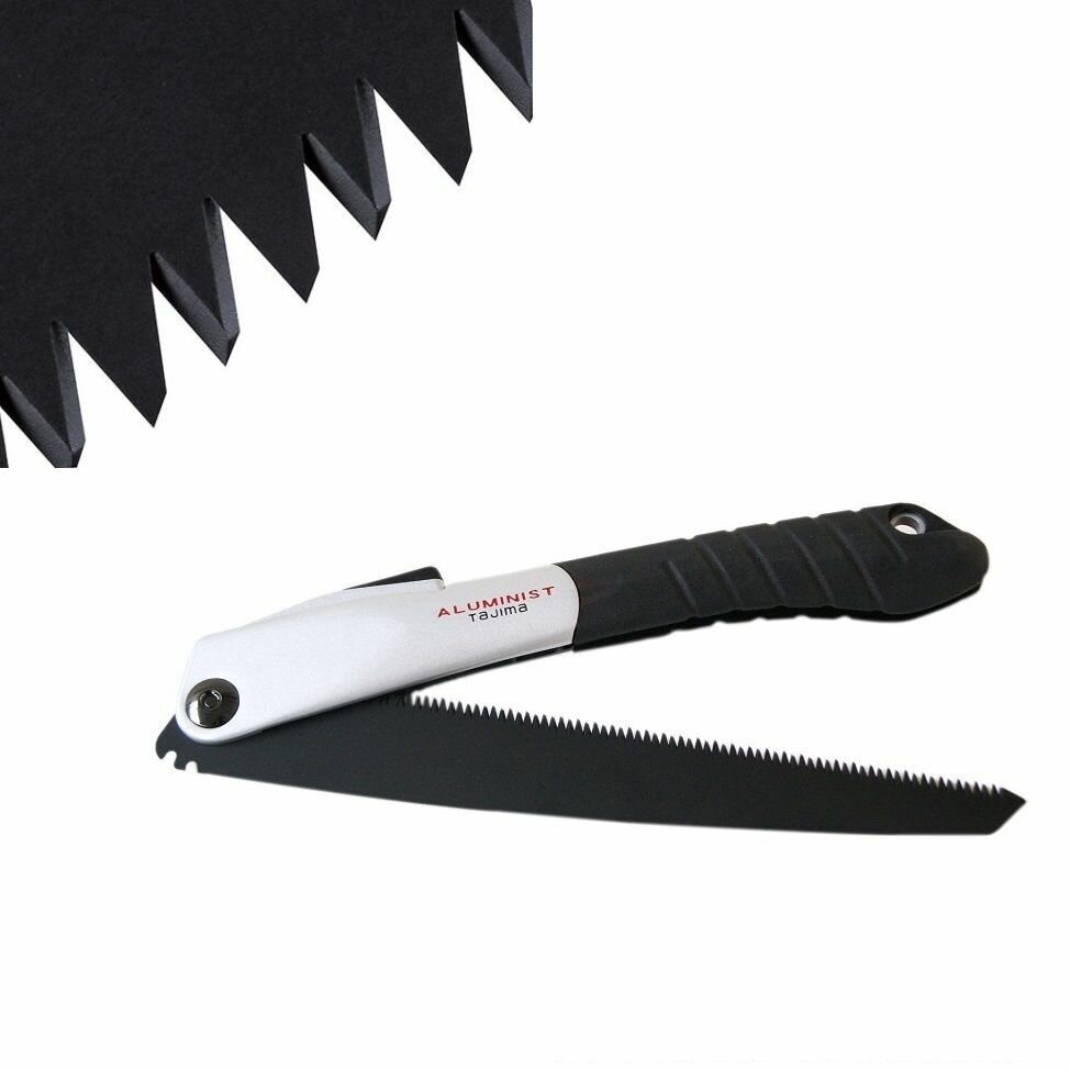 Складная ручная пила TAJIMA ALUMINIST, с черным полотном, 240мм ALOR240FB