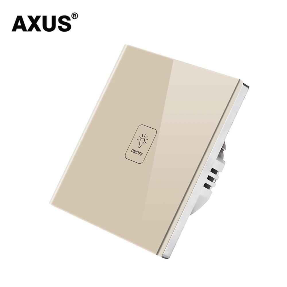 Сенсорный выключатель AXUS AC110-220V белый gold 1 gang