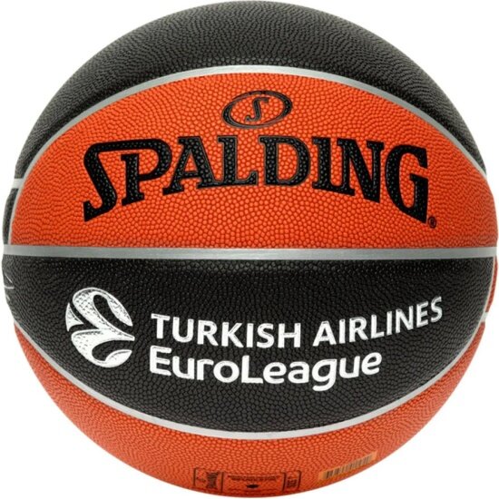 Мяч баскетбольный Spalding TF-500 Excel Euroleague р.7, 77101z, коричнево-черный