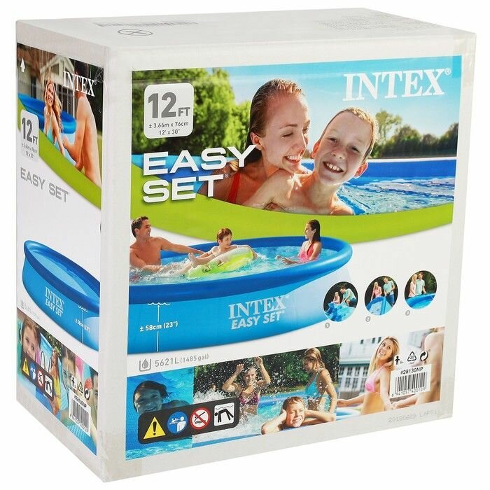 Бассейн с надувным бортом Easy Set 366х76см, 5621л, Intex , 28130 — фото 1