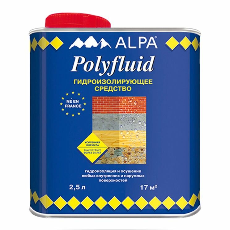 Гидроизоляция жидкая Polyfluid Alpa 2,5 л