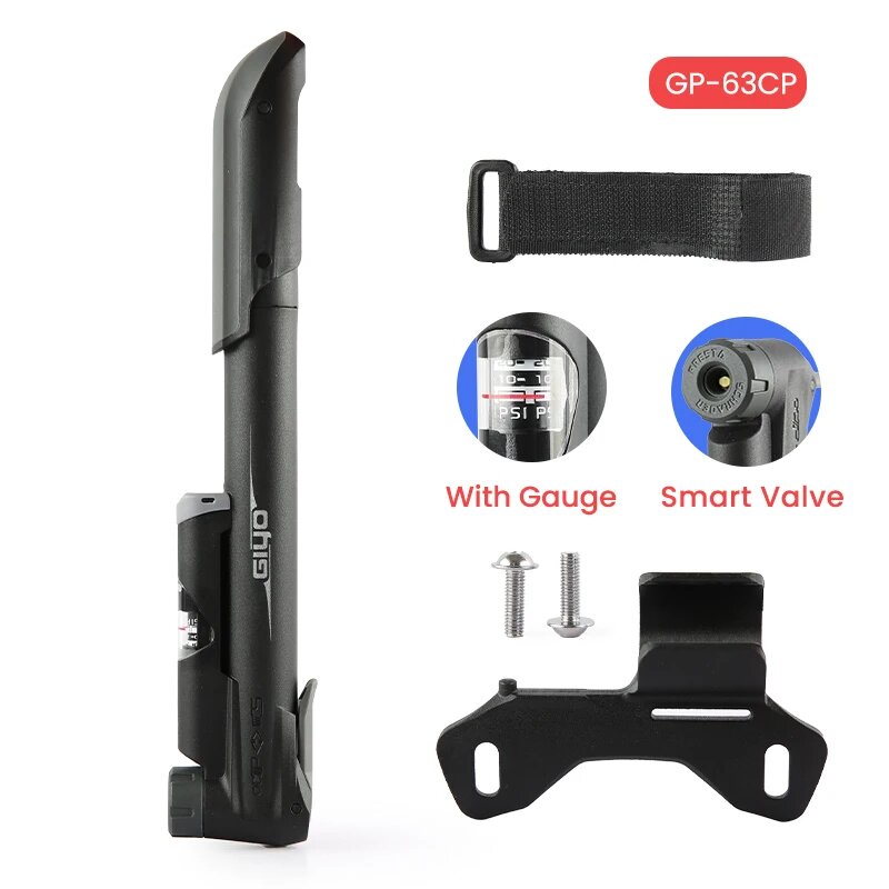 GIYO ручной насос для велосипедов черный GP-63CP