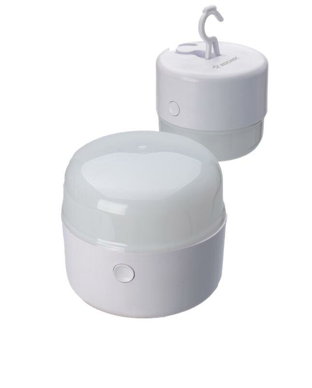 Фонарь аккумуляторный кемпинговый походный 3Вт SMD LED Li-ion 18650 800мА. ч корпус ABS-пластик USB-шнур type C складной крючок для подвешивания матовый рассеиватель космос KOC613Lit