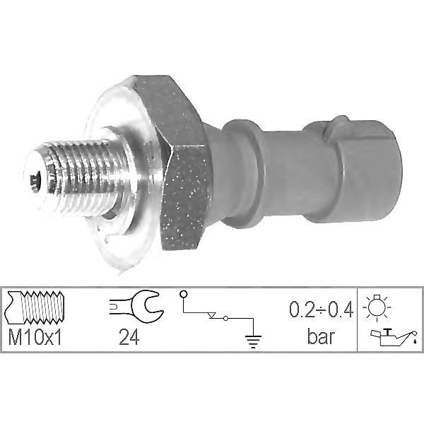 ERA 330537 (0910037 / 12437 / 140000) датчик давления масла Opel (Опель) Astra (Астра) h 1.6 330537