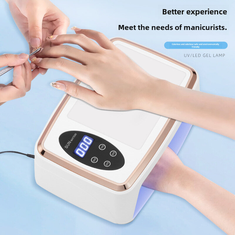 Лампа для ногтей Cachitodo, с подушкой, мощная УФ-лампа, белая