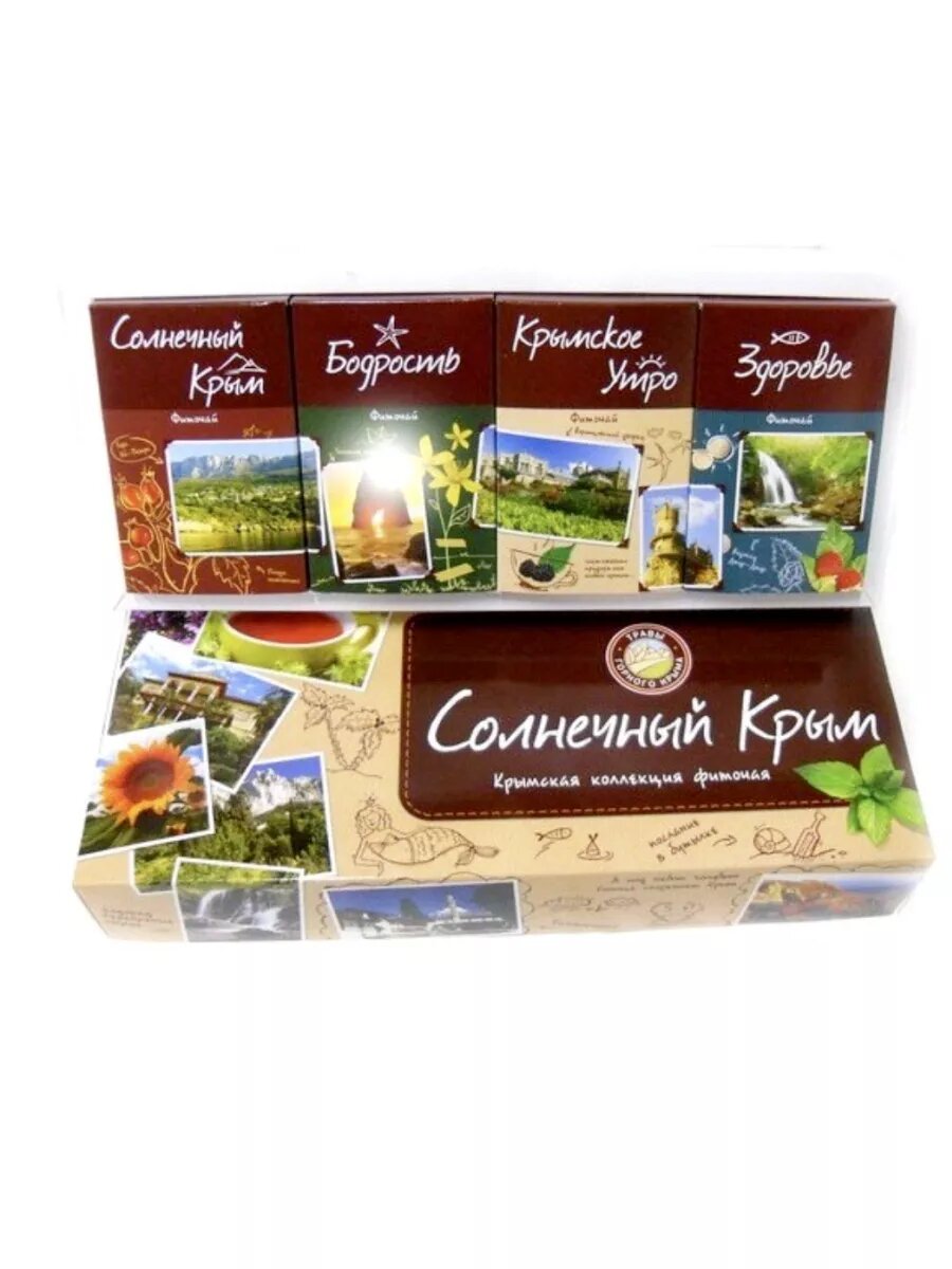 Подарочный набор чая "Солнечный Крым" 4 упаковки чая