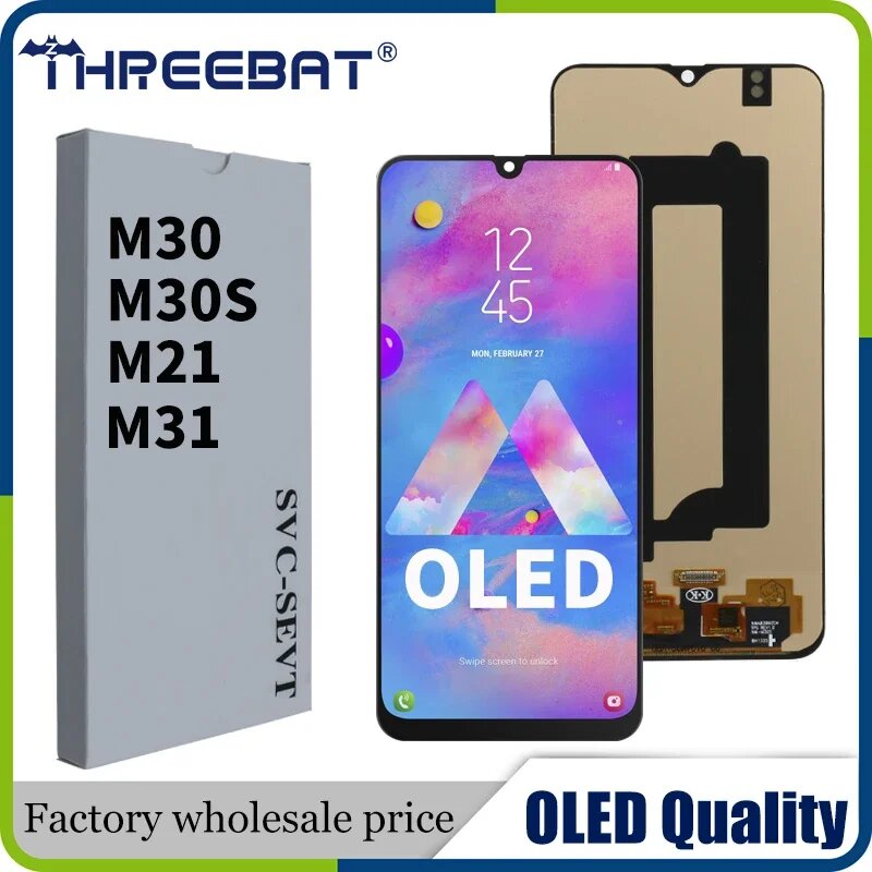Высокое качество OLED для Samsung M30 2019 M30s M21 M31 ЖК-дисплей M305F M315F M307F M215 Дисплей с дигитайзером сенсорного экрана OLED No Frame