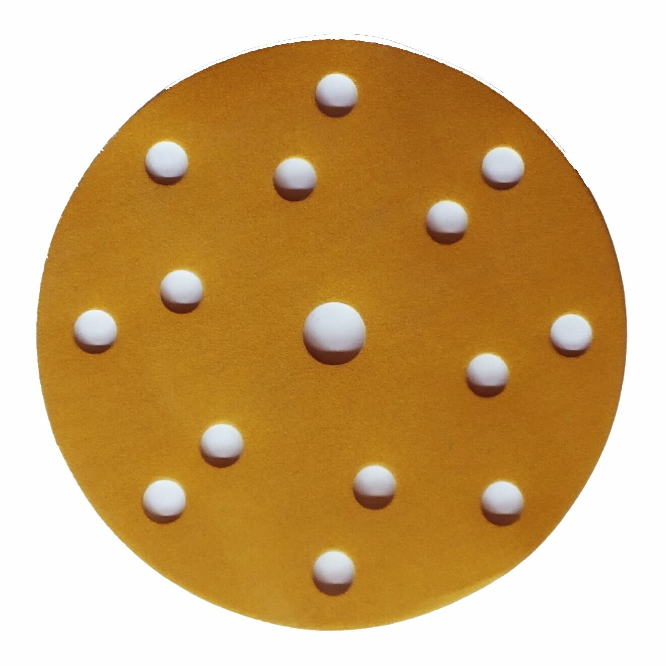 Круг шлифовальный 150 мм на бумаге под липучку Gold CA331 DeerFos, зернистость P240, 15 отверстий. Набор из 20 штук