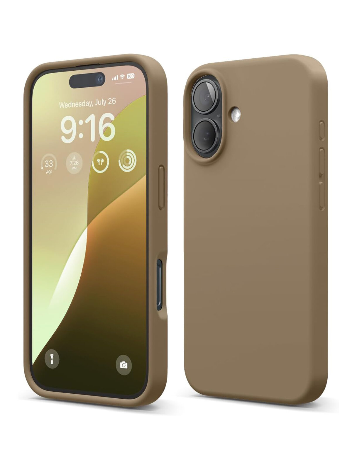 Elago для iPhone 16 чехол Soft silicone (Liquid) Brown