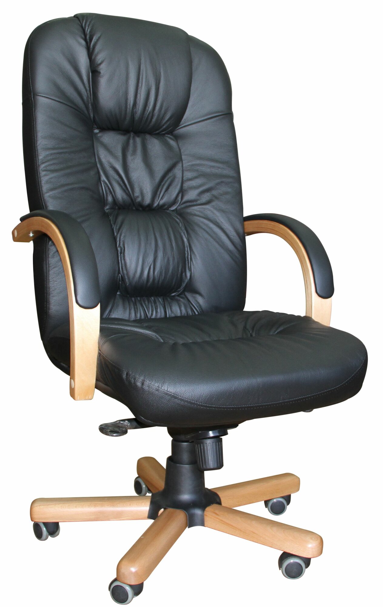 Офисное кресло Рич лагуна мп кожа черная