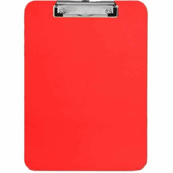 Клипборд Attomex красный, А4, ПВХ, 150 мкм, толщина картона 1,75 мм (3034043)