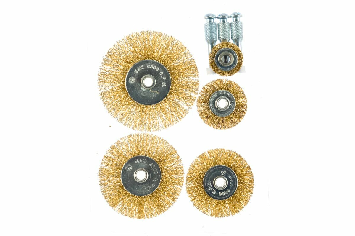 MATRIX 74494 Набор щеток для дрели, 5 шт, совместим с бытовыми электроинструментами