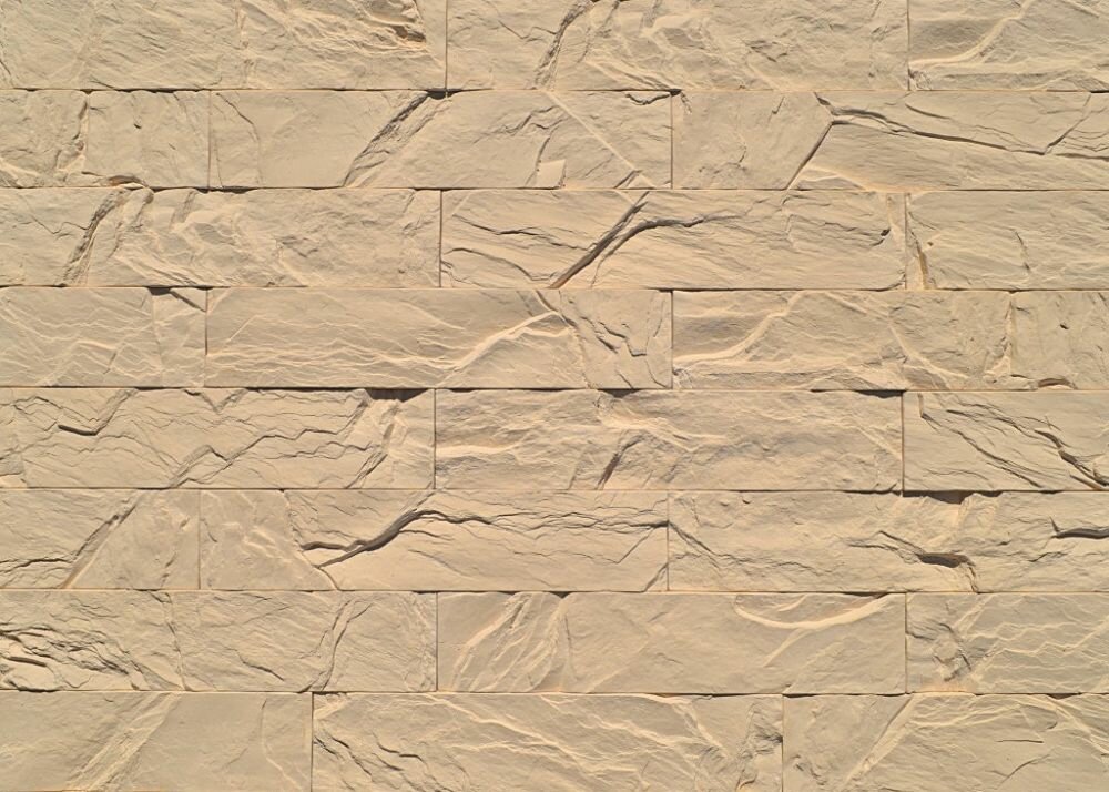 Искусственный Камень Русский Камень Уральский Скол Песочный Артикул 03.08 Ш28хВ6 см 1м2.