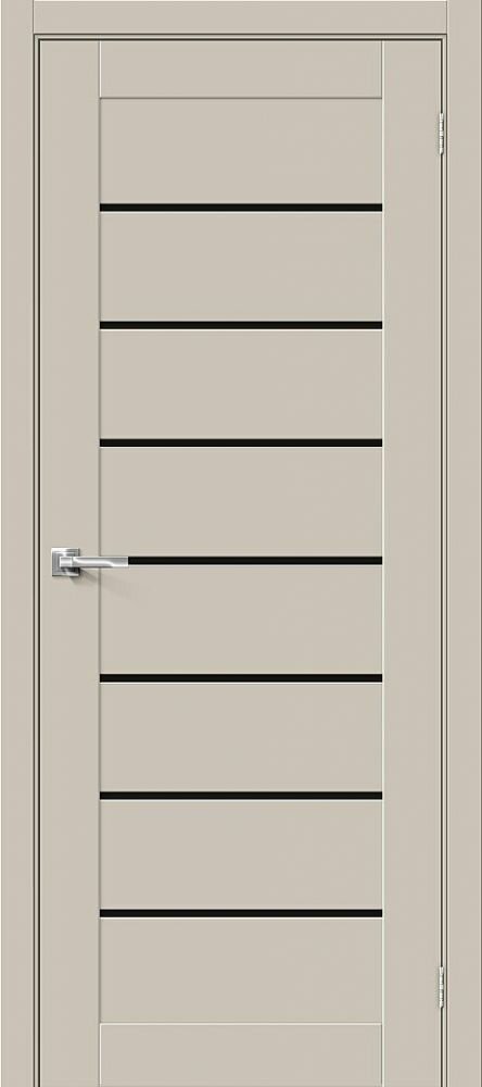 Межкомнатная Дверь ПЭТ Bravo Браво-22 Black Shine Cream Silk 800x2000мм (Полотно 1шт ) / Браво.