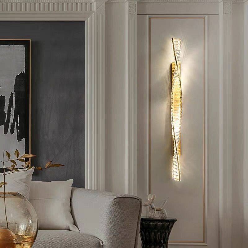 Настенный светильник, Бра ATABB HJ012-2 Хрустальный настенный Светильник Золотой Постмодернистский стиль Стиль дизайна H*100CM 10BT 1 шт.