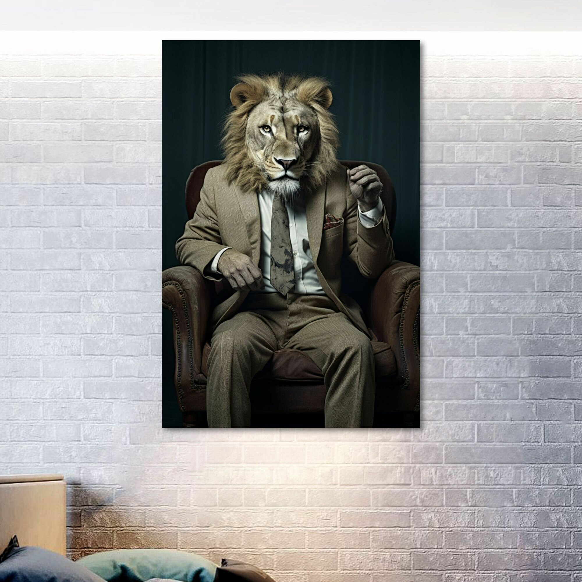 Картина на стену "Лев" 50х70см 1шт.