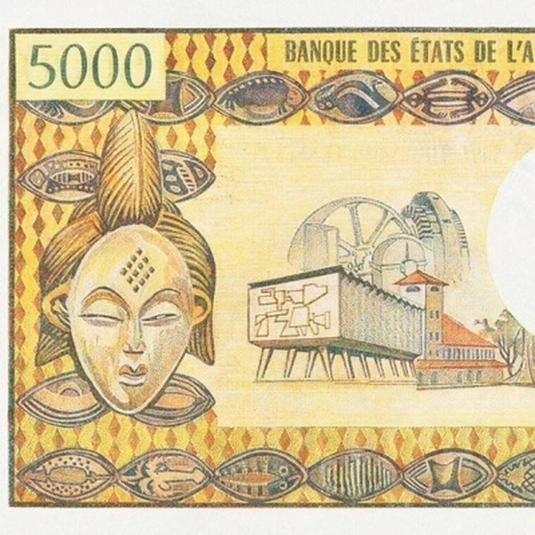 5000 франков 1974 года Камерун, сувенирная копия, банкноты и купюры редкие коллекционные