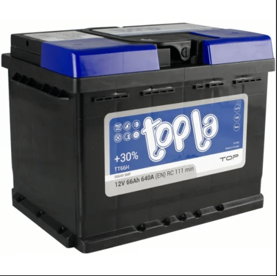 Аккумулятор 66а/ч 640а обратная полярн. стандартные (европа) клеммы