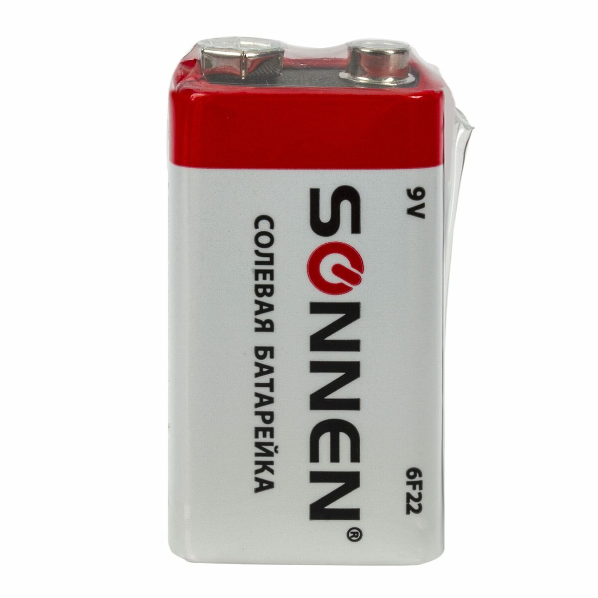 Батарейка Sonnen Крона/6F22 (9 В) солевая (блистер, 1шт.) (451101), 12 уп.