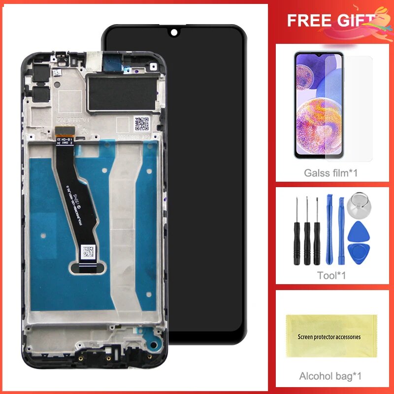 6,3-дюймовый дисплей для Honor 9A, ЖК-дисплей, дигитайзер сенсорного экрана с Black With Frame