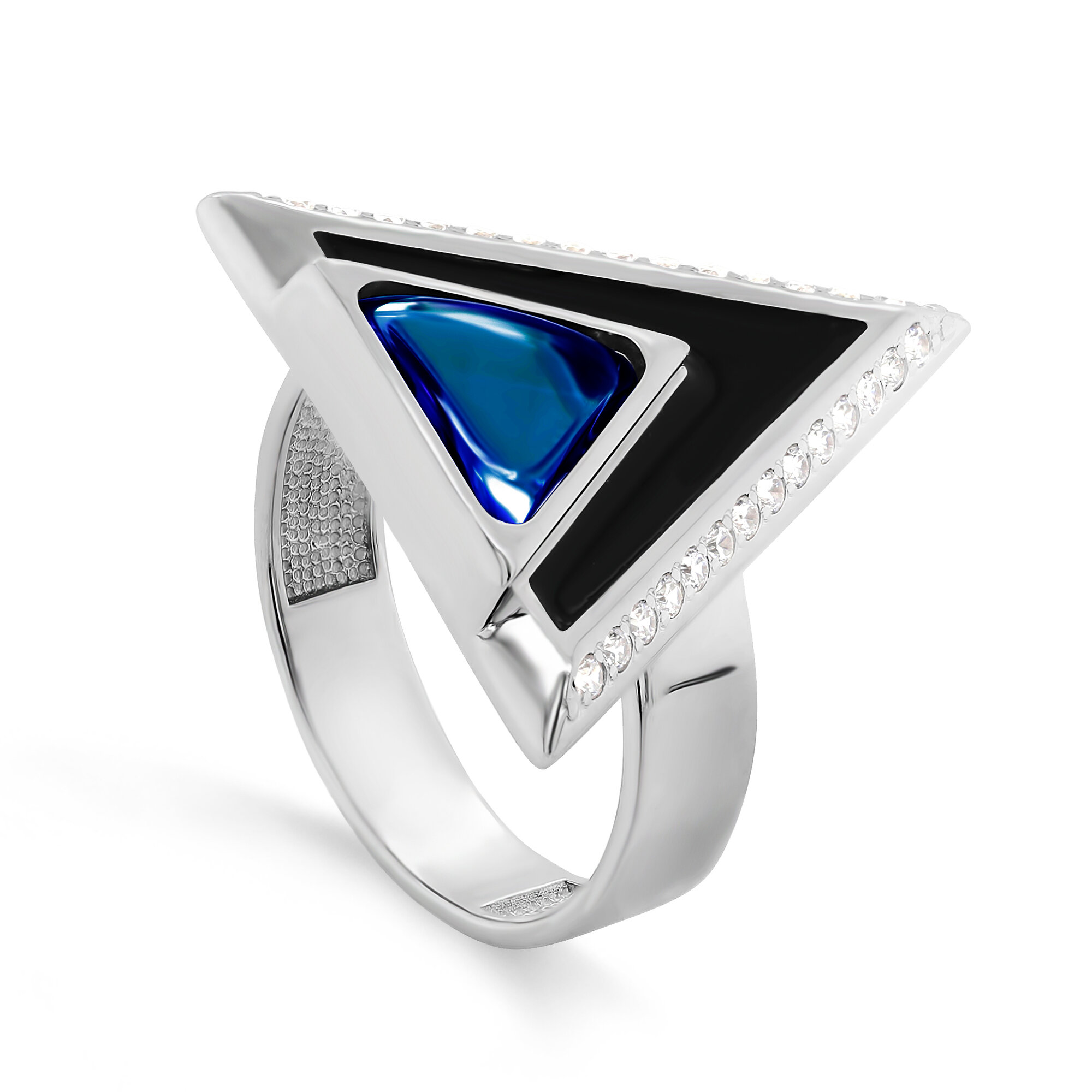 Кольцо тонкое, серебро, 925 проба, ситалл