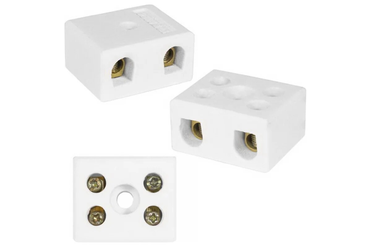 Винтовая клемма керамическая Pro Legend PL3850 5 мм2, 2x2, 400 В 20 А -40…+450 °C белая