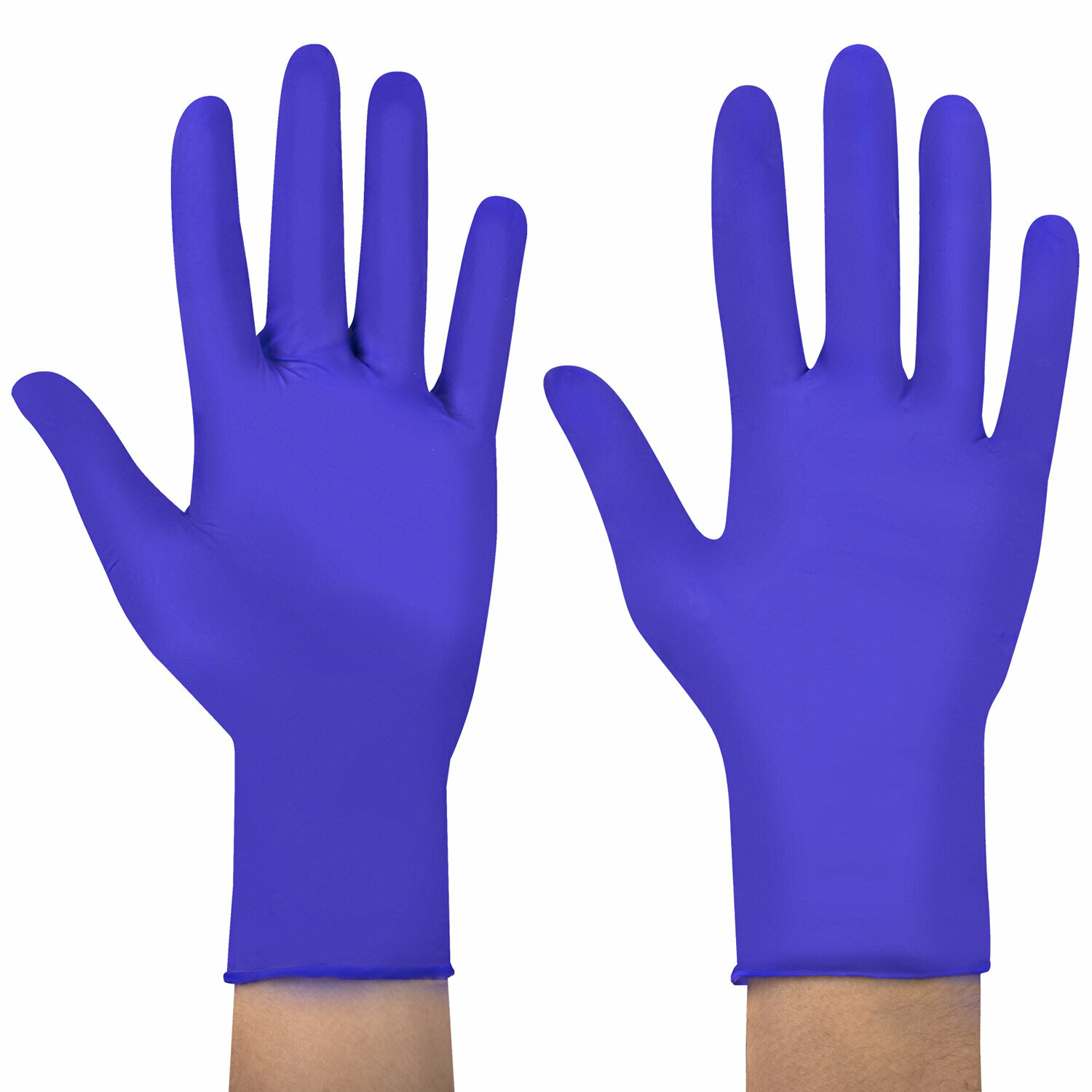 Упаковка 2 шт. Перчатки нитриловые смотровые SFM Supersoft N135, Германия, 100 пар (200 штук), размер 8-9, L (большой), фиолетовые