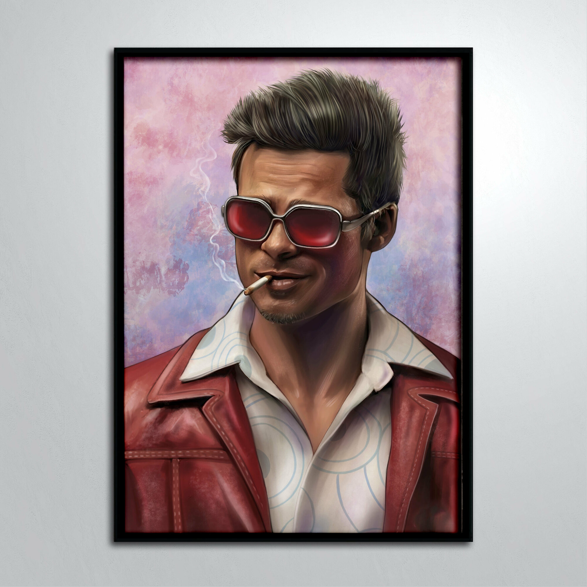 Постер без рамы/ Бойцовский клуб Брэд Питт