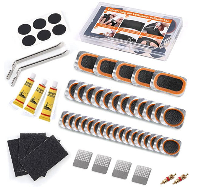 Набор для ремонта велосипедных шин, биметаллический лом, клей, пленка, жидкость