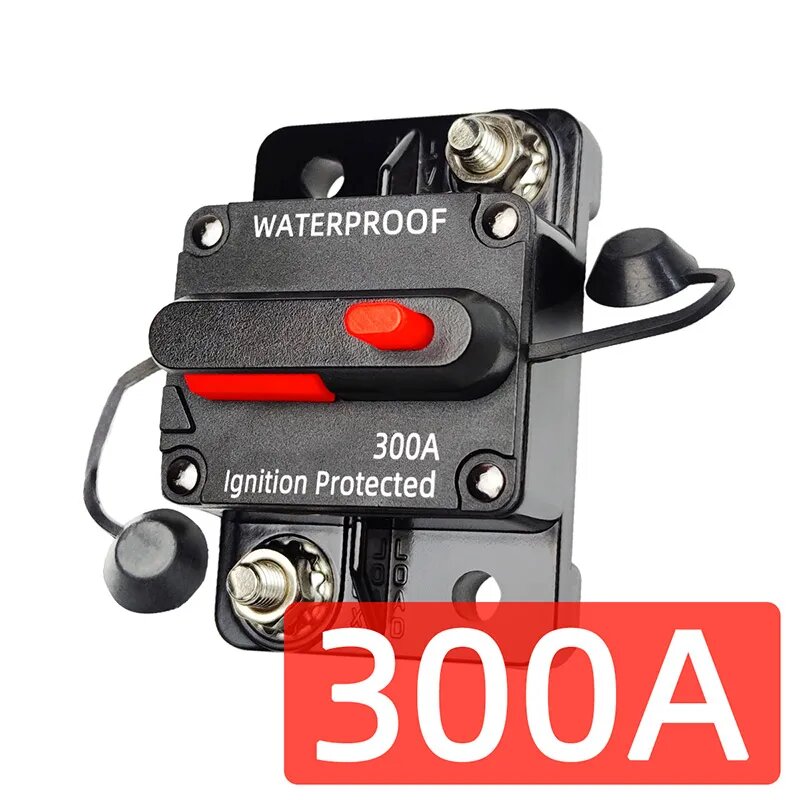 Автоматический выключатель с предохранителем Power Protect, троллинг с ручным сбросом, 30A-300A, 12 В-48 В постоянного тока, водонепроницаемый автоматический выключатель для автомобильной аудиосистемы CB-05 300A