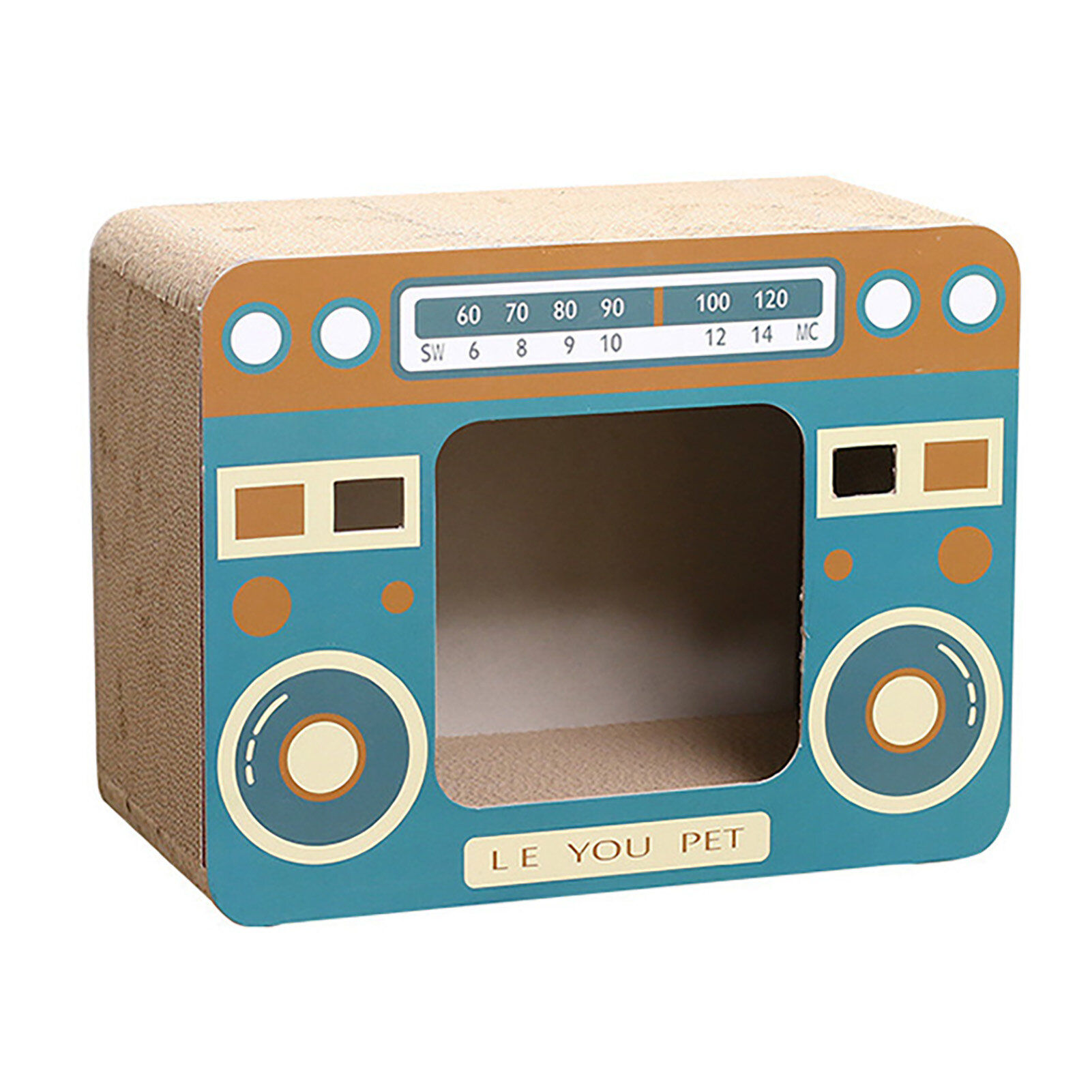 Картонный домик для кошачьих когтеточек, большой дышащий домик для кошачьих когтеточек для отдыха, игры на радио