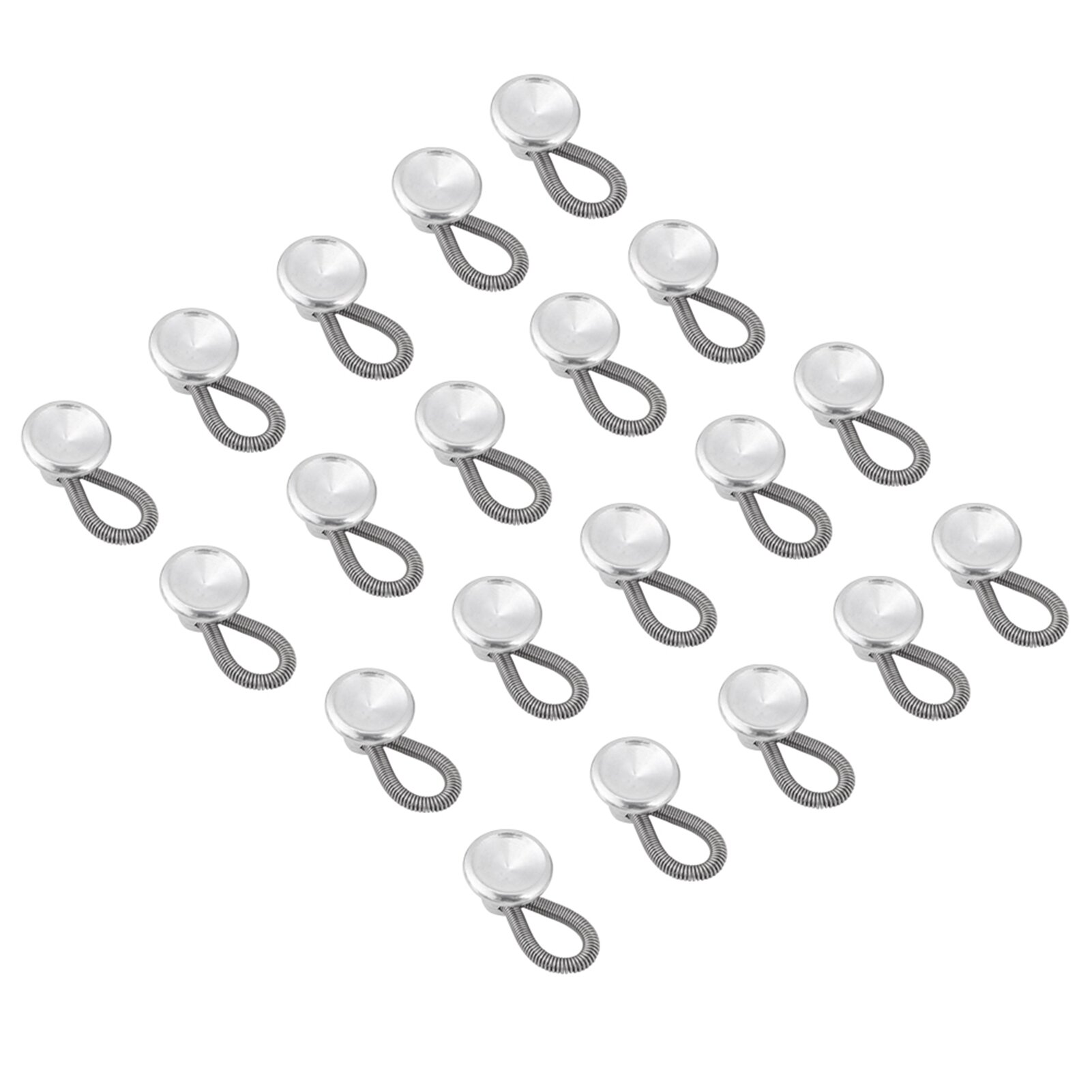20pcs Flexible Spring Waist Extending Buttons Collar Expanders for Shirt Collar Jeans