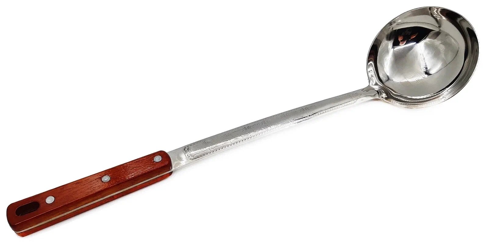 Половник ПОЛОВНИК, для казана, серебристый/коричневый, 46.5 см
