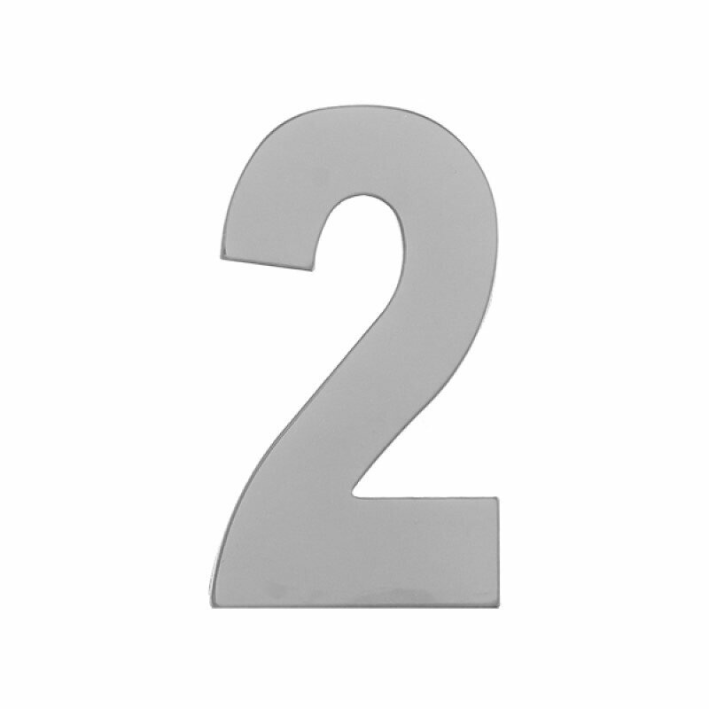 Номер дверной MARLOK Цифра "2", металл, хром (27296)