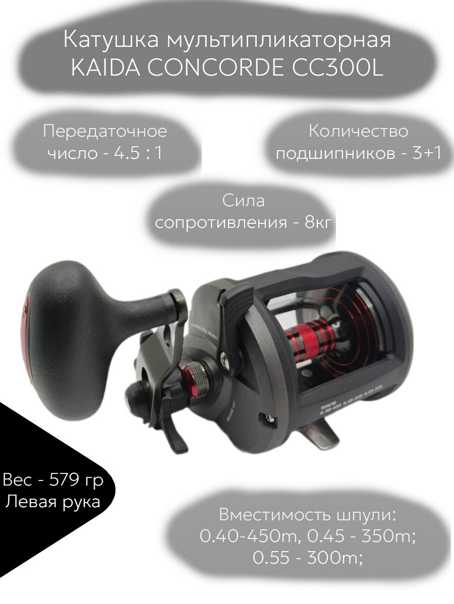 Катушка мультипликаторная Каида Concorde CC300L