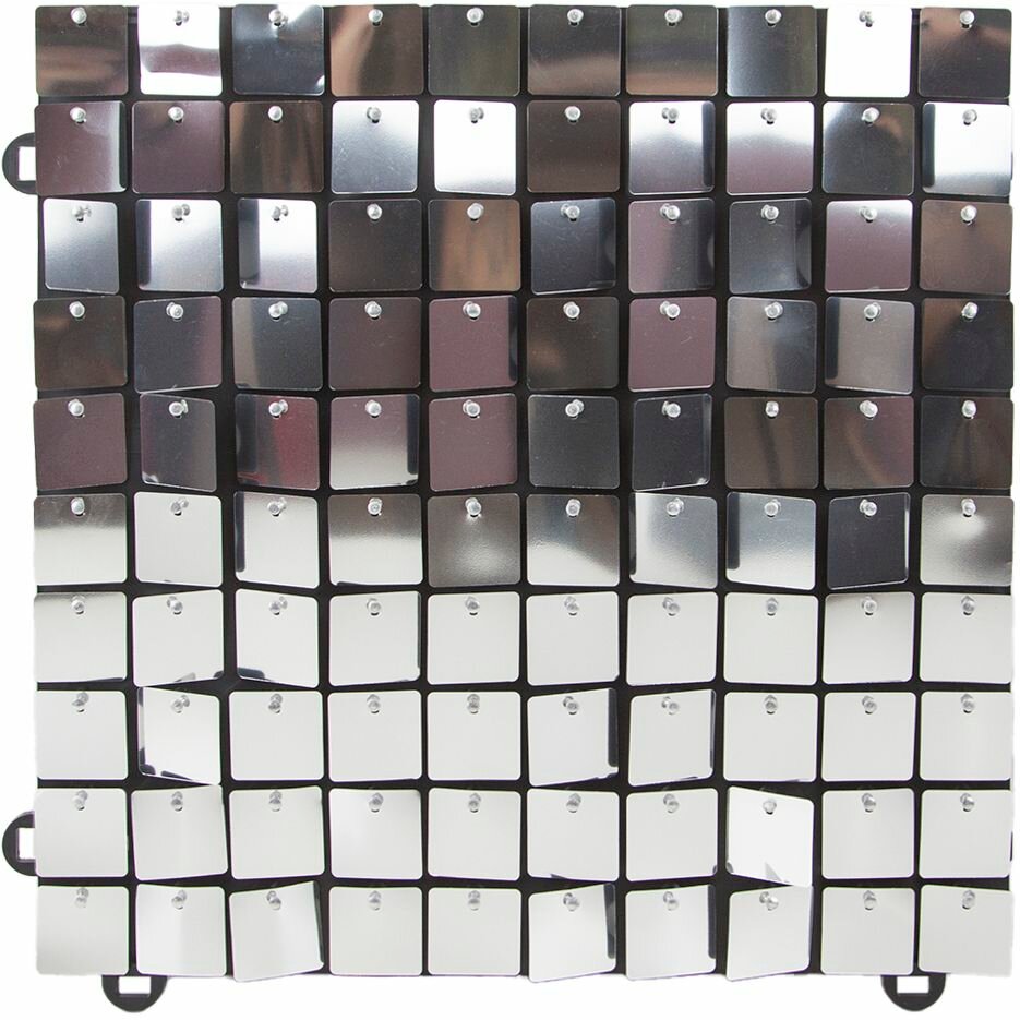 Панель декоративная Волна веселья Пайетки, 30х30 см, цвет серебро Металлик