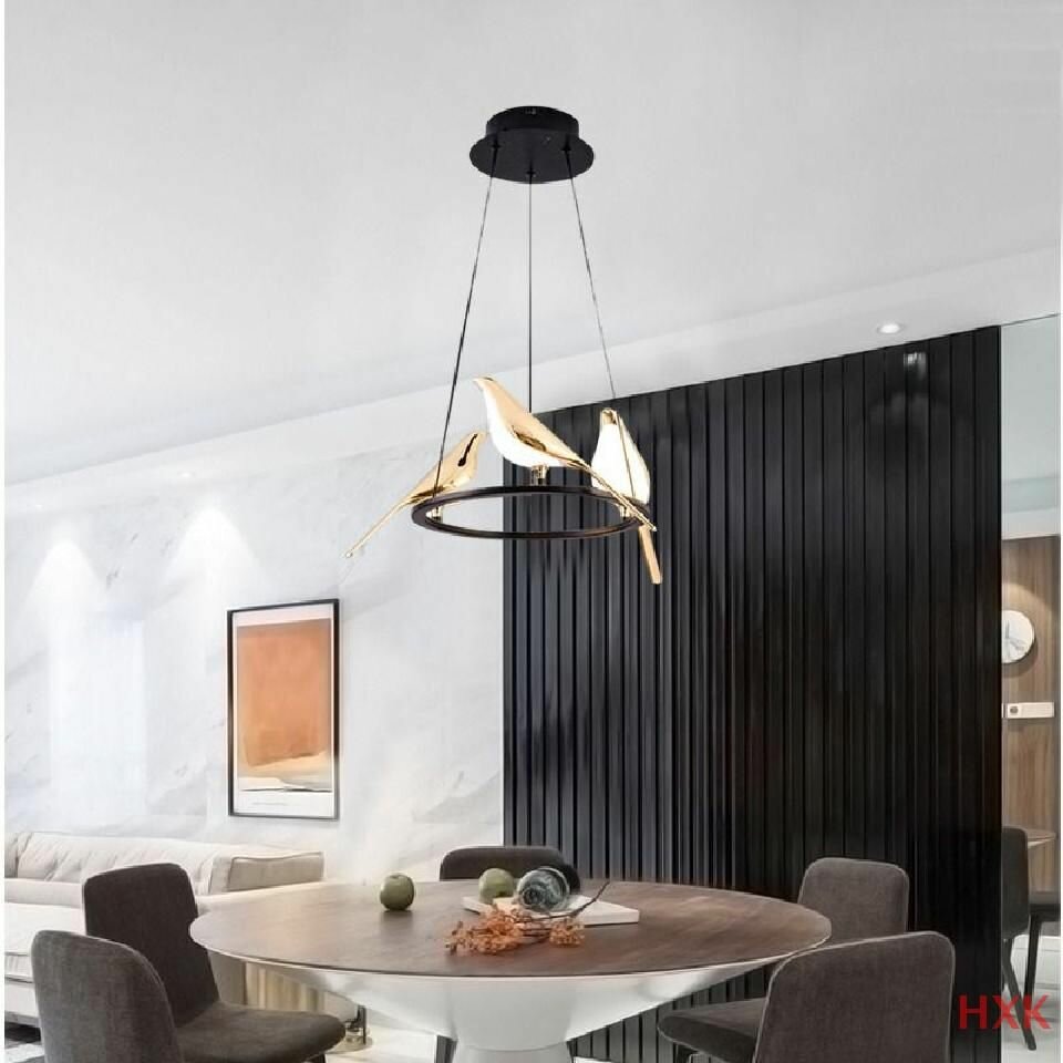 Люстра в виде птицы/золотое большое подвесное освещение для гостиной/LED HXK -hj