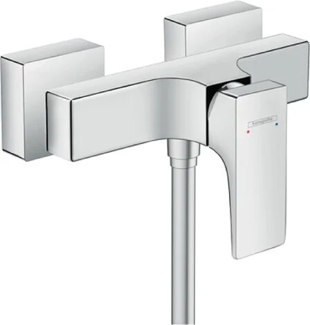 Смеситель для душа Hansgrohe Metropol 32560000 хром, глянцевый, настенный, латунный, однорычажный, без лейки, смеситель для ванны с душем