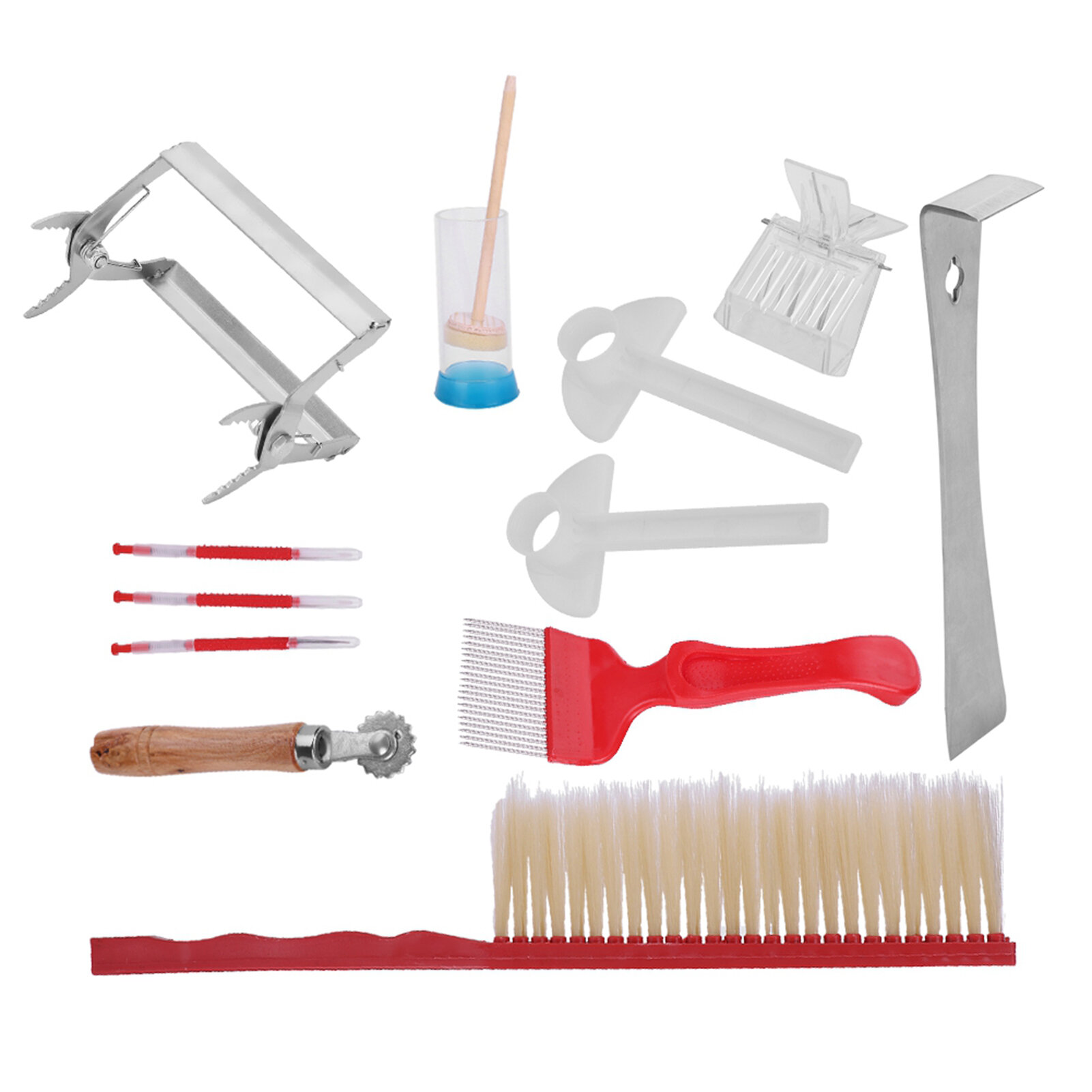 Набор из 12 инструментов для пчеловодства из нержавеющей стали: инструмент для извлечения пчелиных щеток и вилка