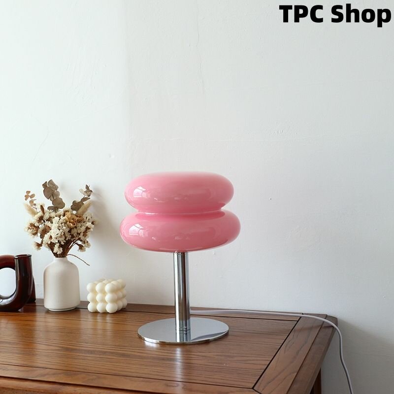 Настольная лампа Macaron, прикроватная лампа для спальни, USB-кнопочный выключатель