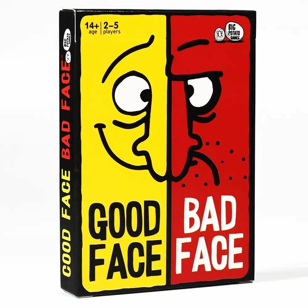 Настольная игра Good Face Bad Face. Обманчиво простая разогревающая карточная игра для 2-5 человек